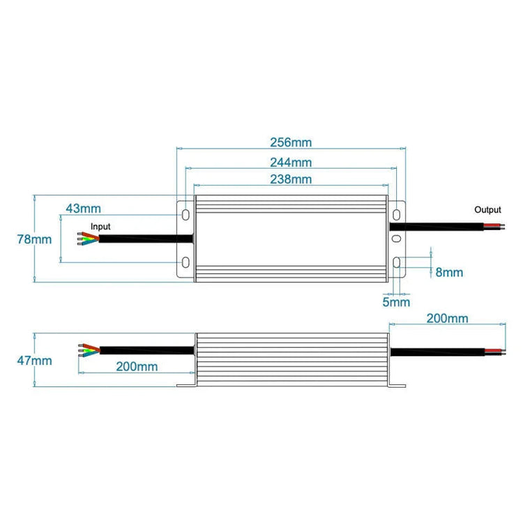 150W 24V Dimmable IP66 LED Driver | All Square Lighting